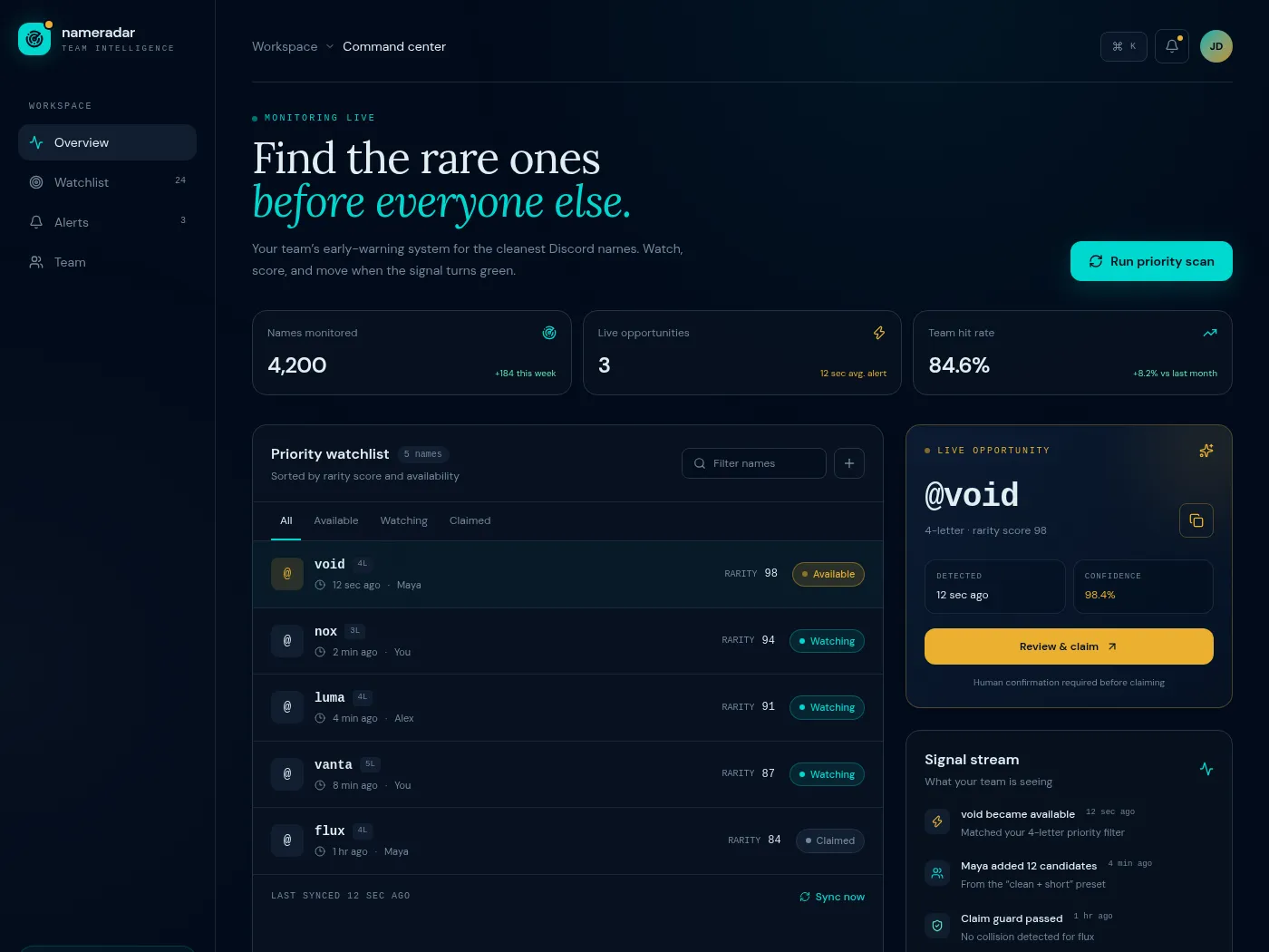 Discord Name Sniper