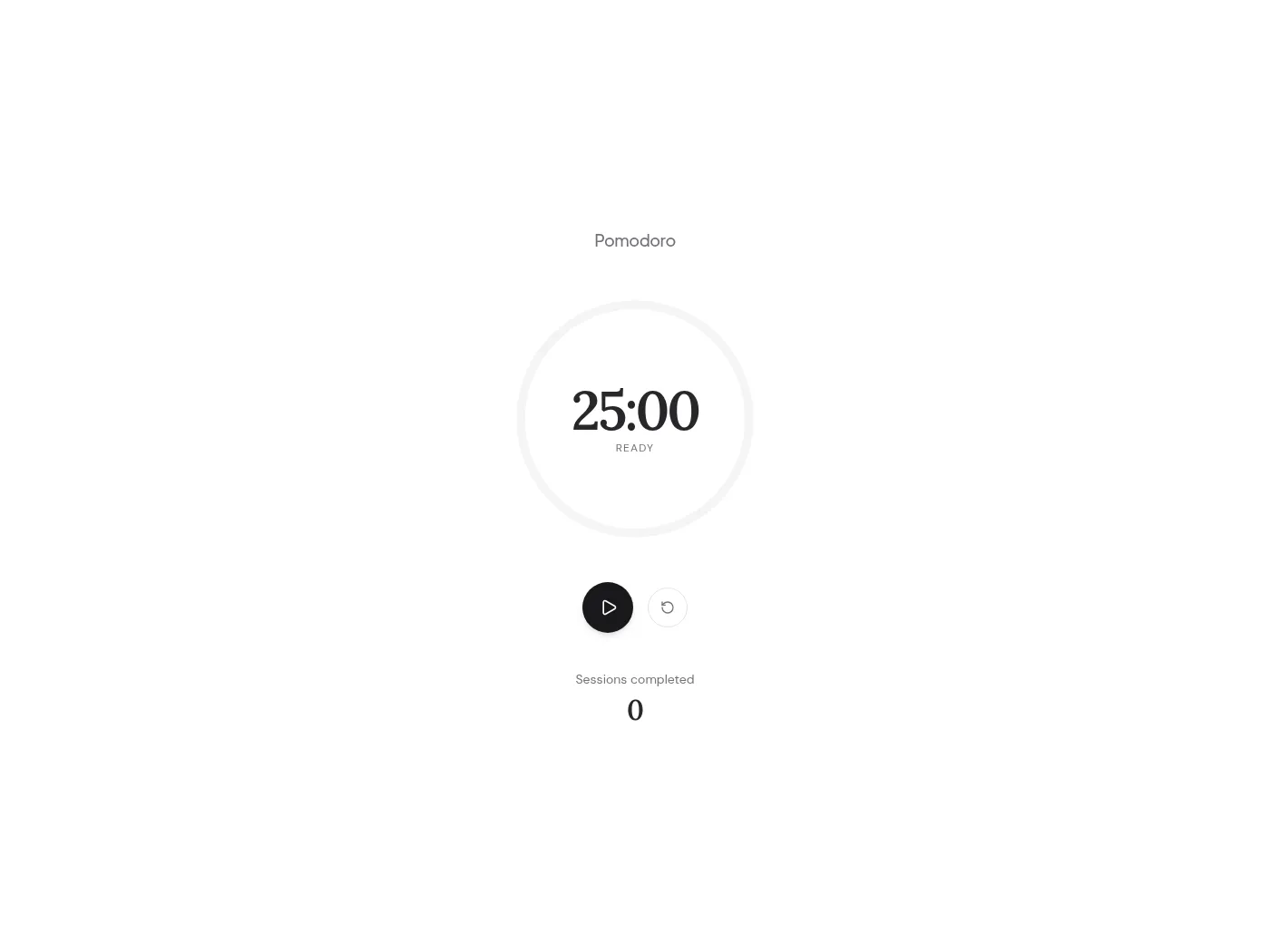 Minimal Pomodoro Timer