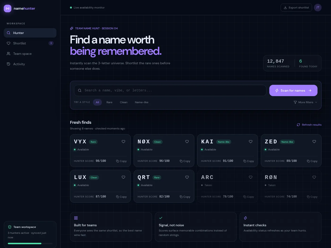 Discord Name Hunter