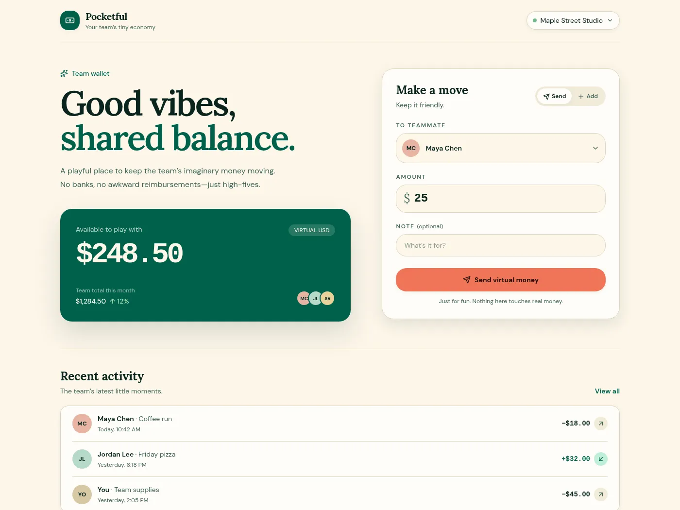 Virtual Team Wallet