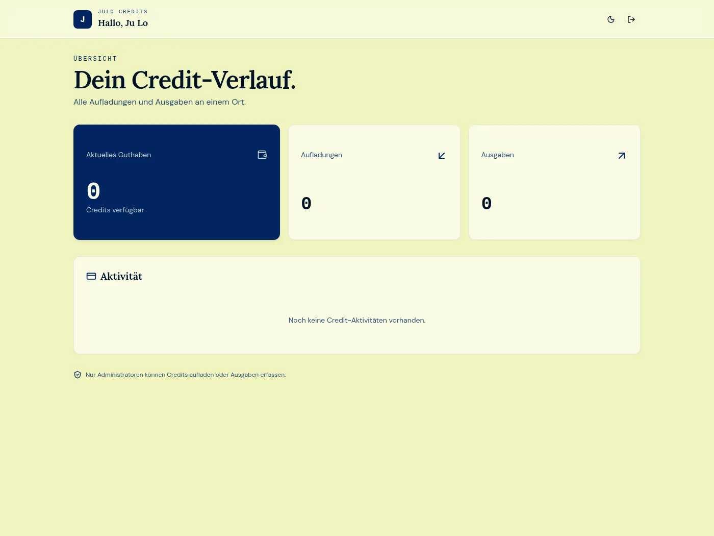 Julo Credits Dashboard