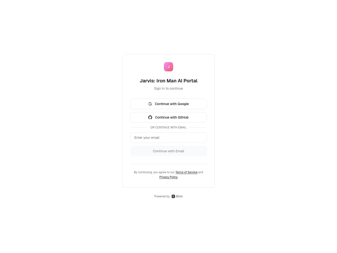 Jarvis: Iron Man AI Portal