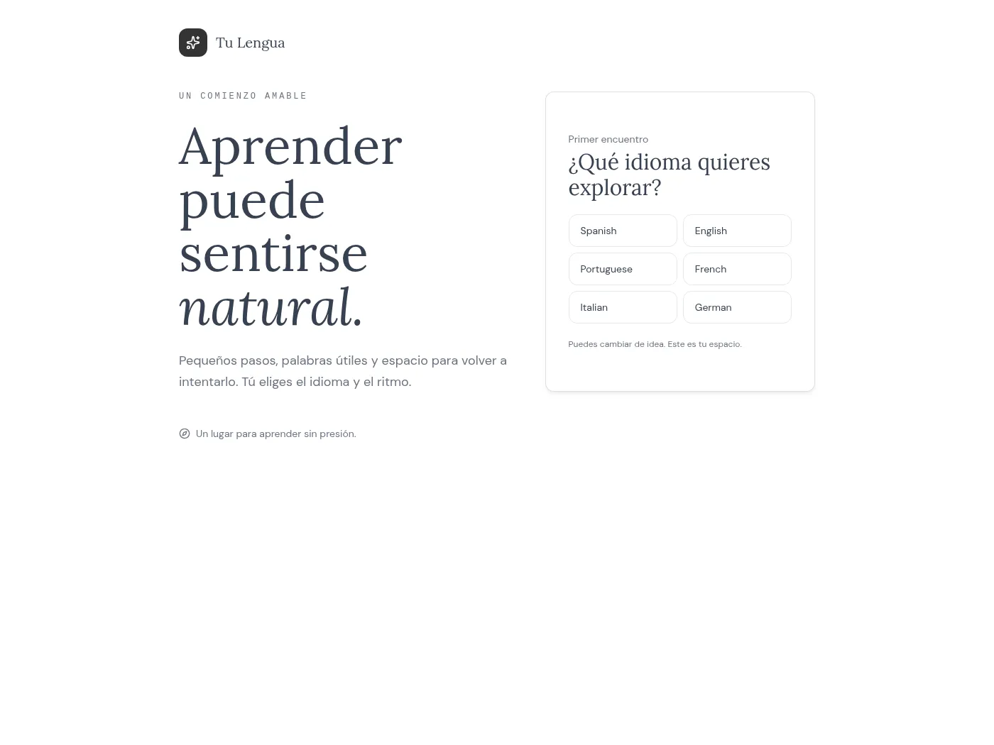 Tu Lengua Learning Core
