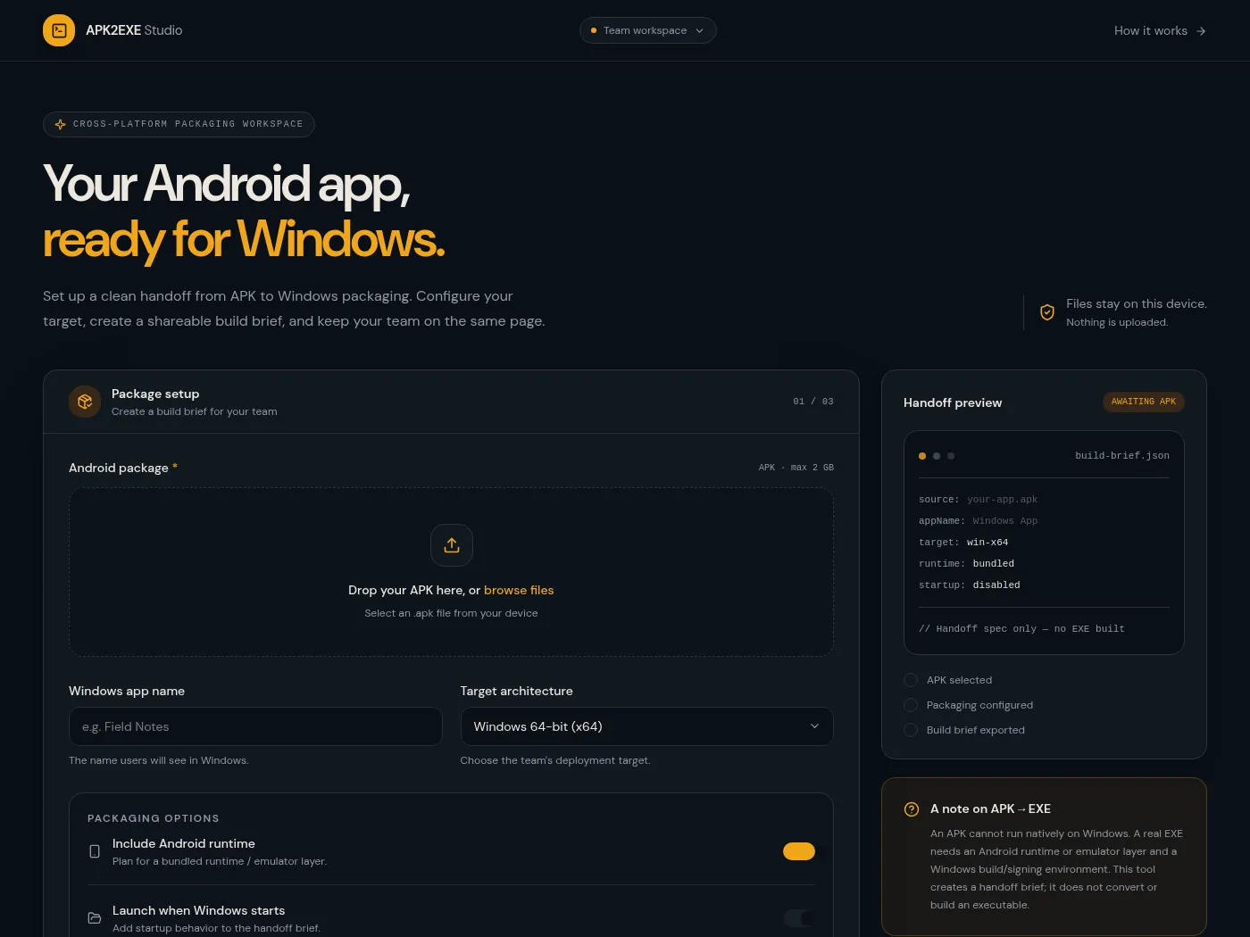 APK2EXE Converter