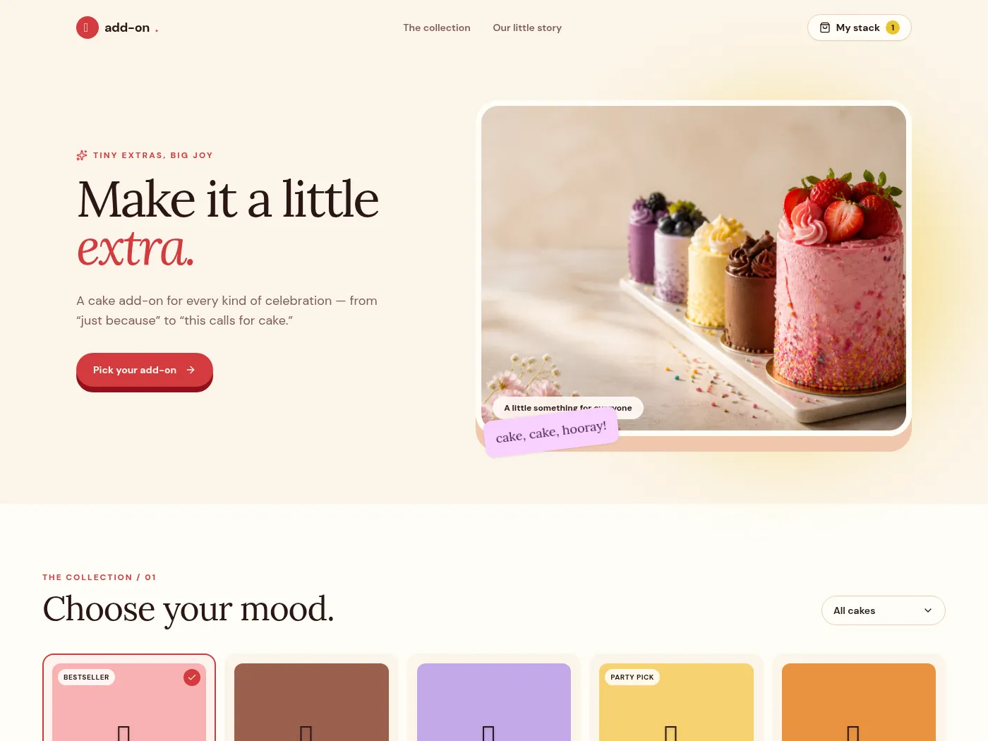 Cake Add-On Collection