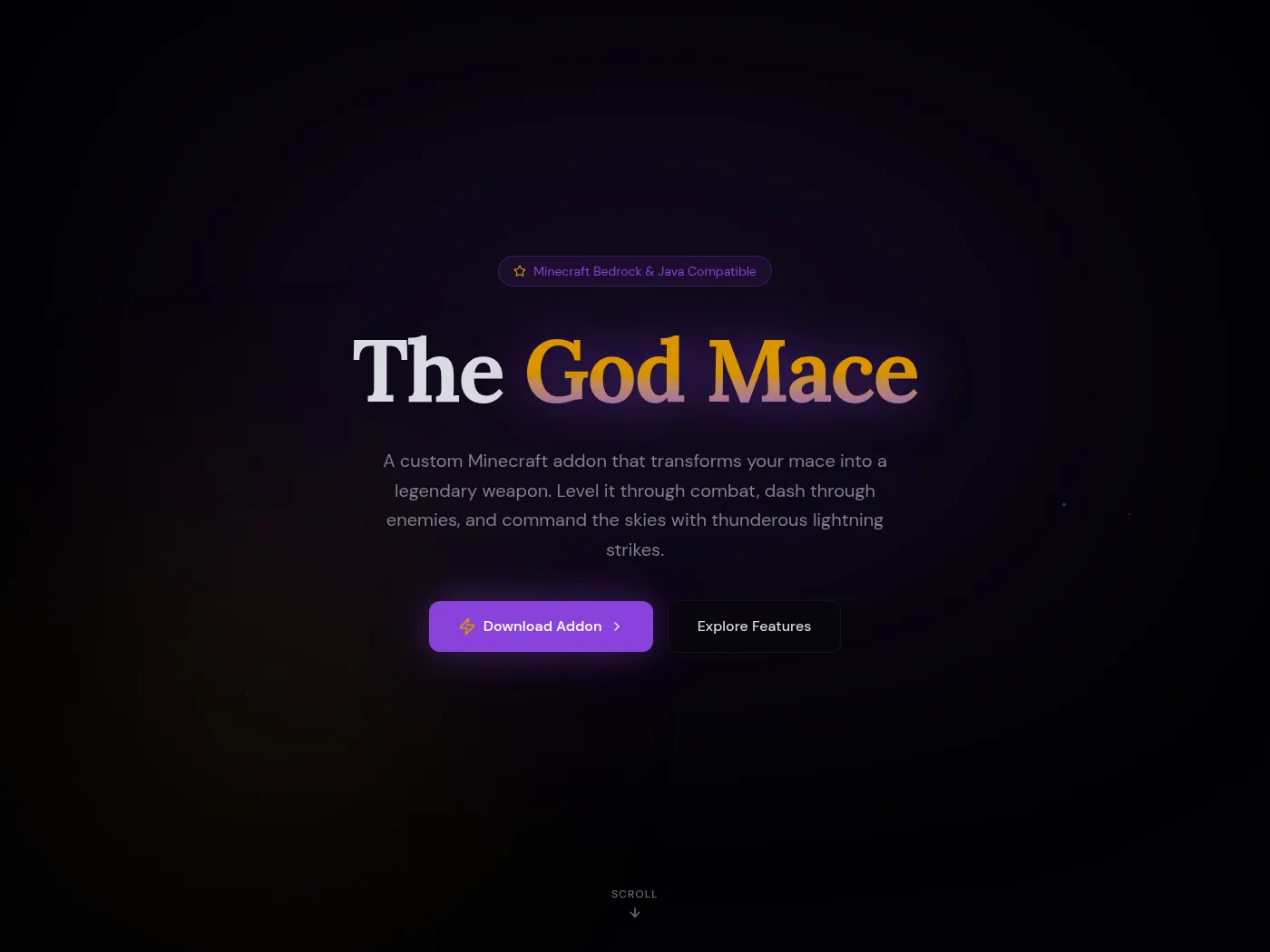 God Mace Minecraft Addon
