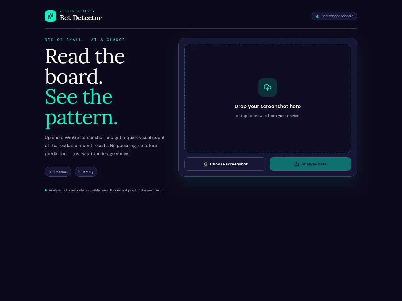 Bet Detector Vision