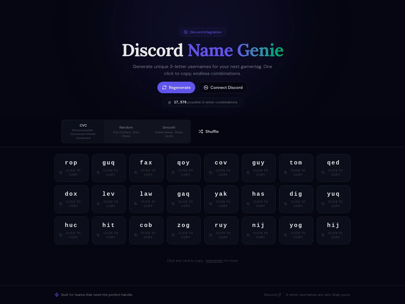 Discord Name Genie