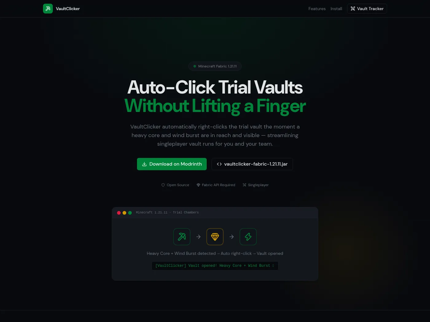 VaultClicker Mod