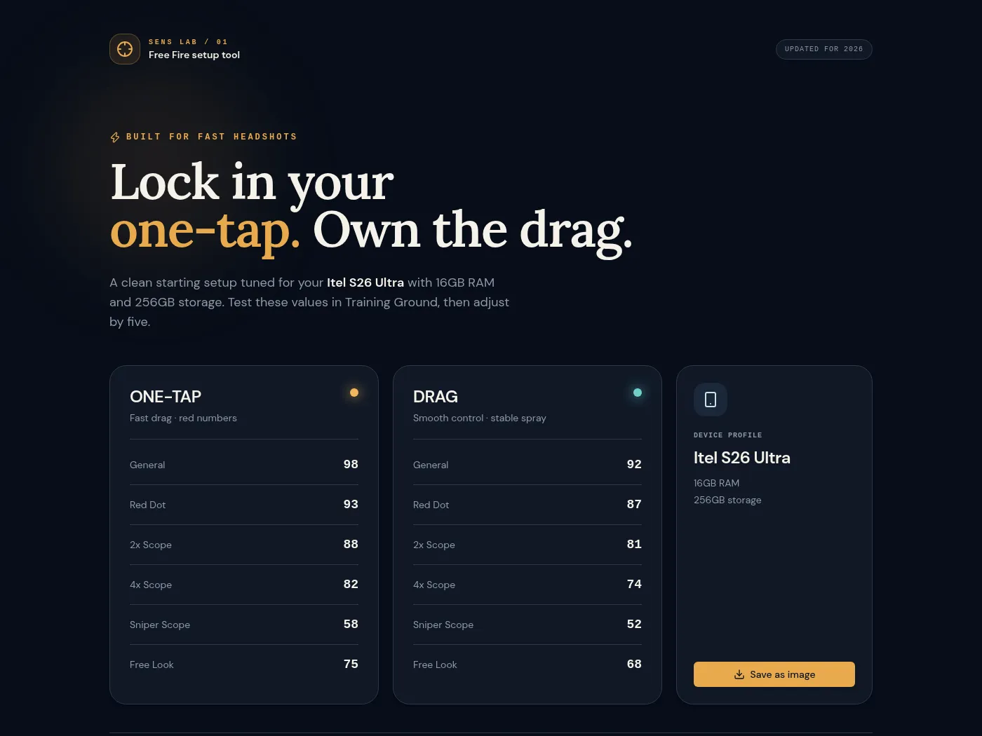 Free Fire Sensitivity Tool