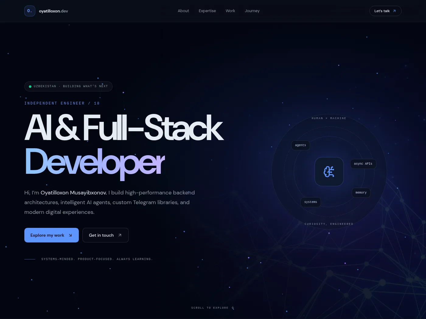 Oyatilloxon AI Portfolio