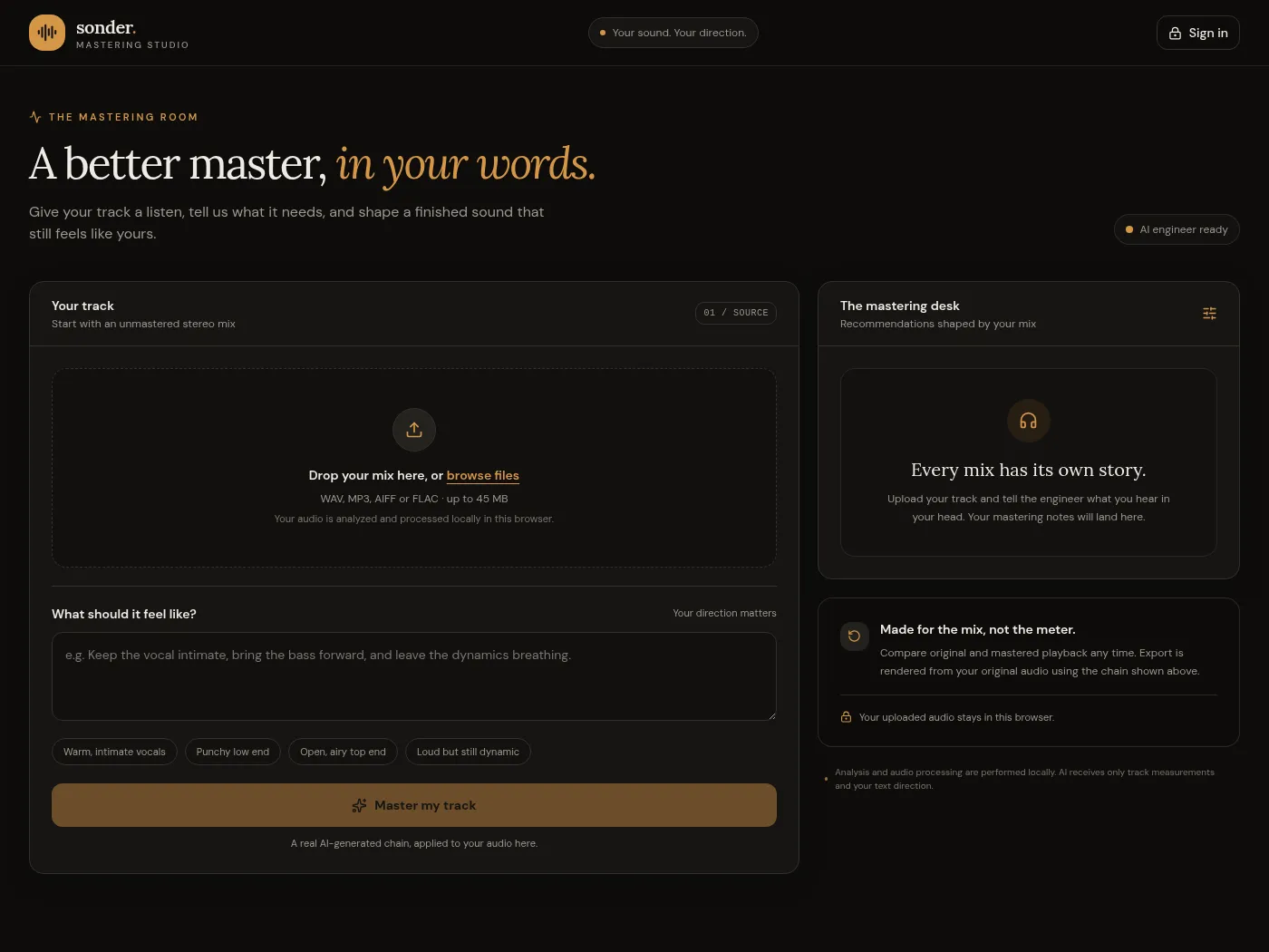 AI Music Mastering Studio