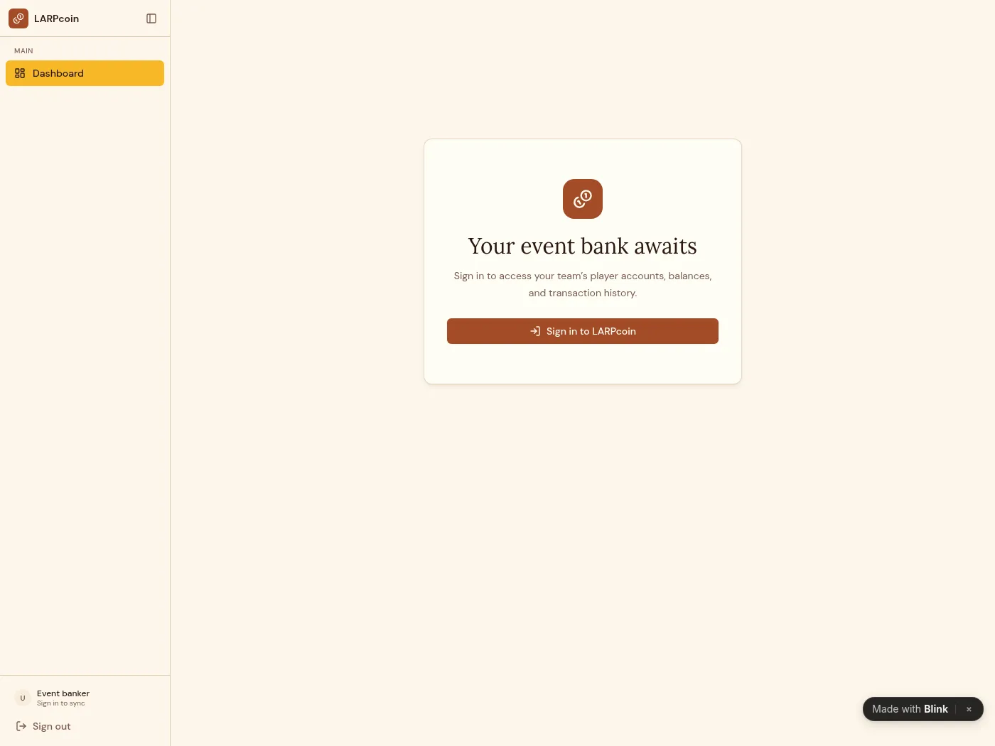 LARPcoin Digital Wallet