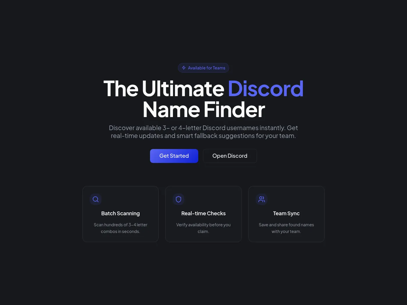 Discord Name Finder