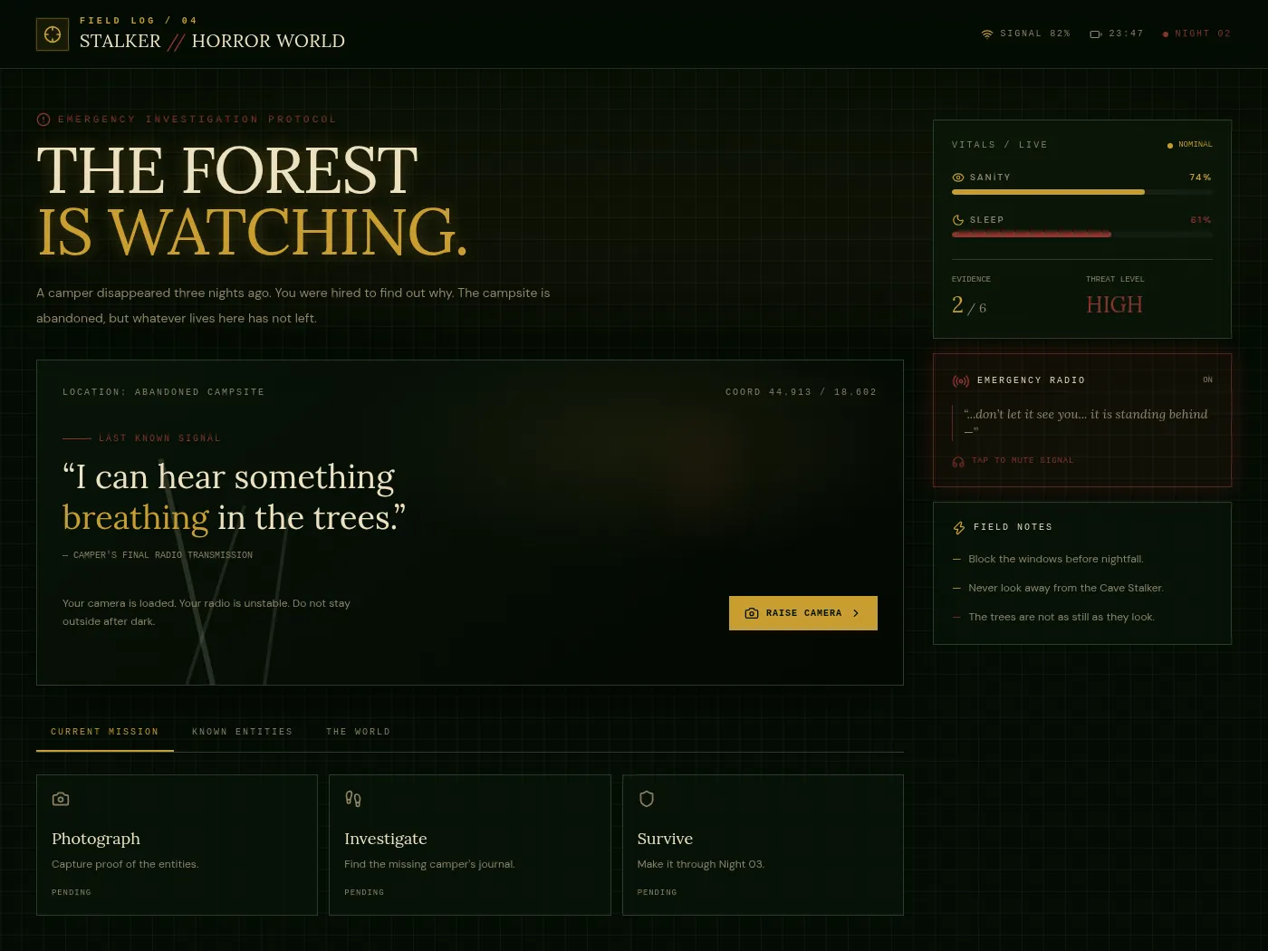 Stalker Survival Mystery