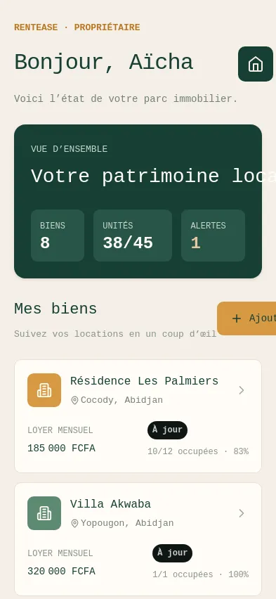 RentEase Mobile Manager