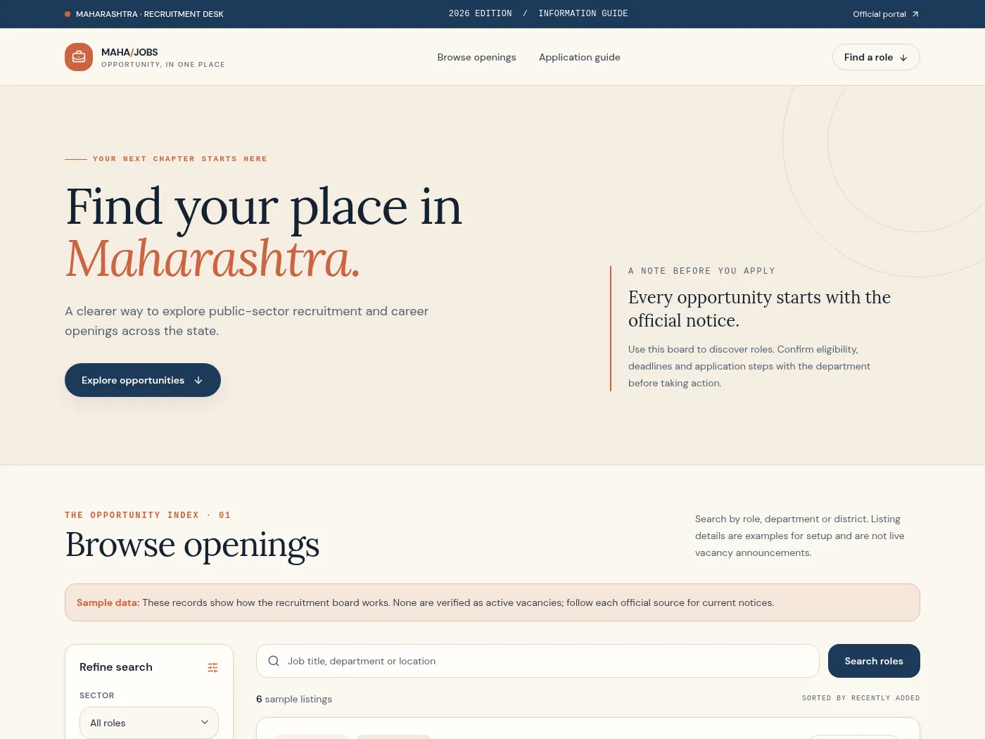 Maharashtra Jobs Portal 2026