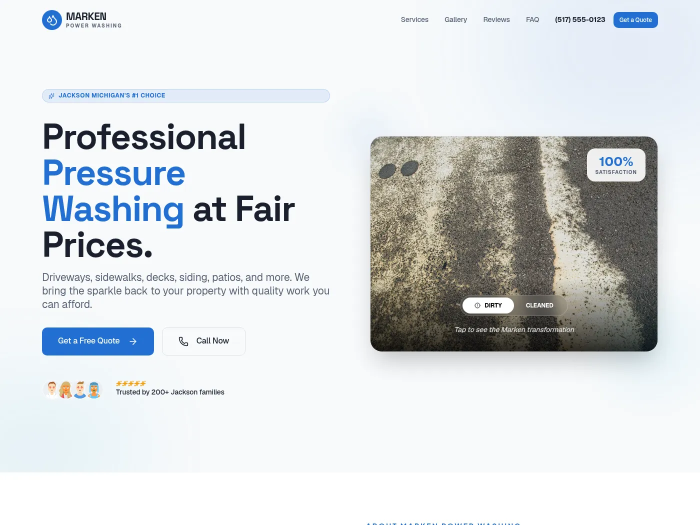 Marken Pressure Wash Website
