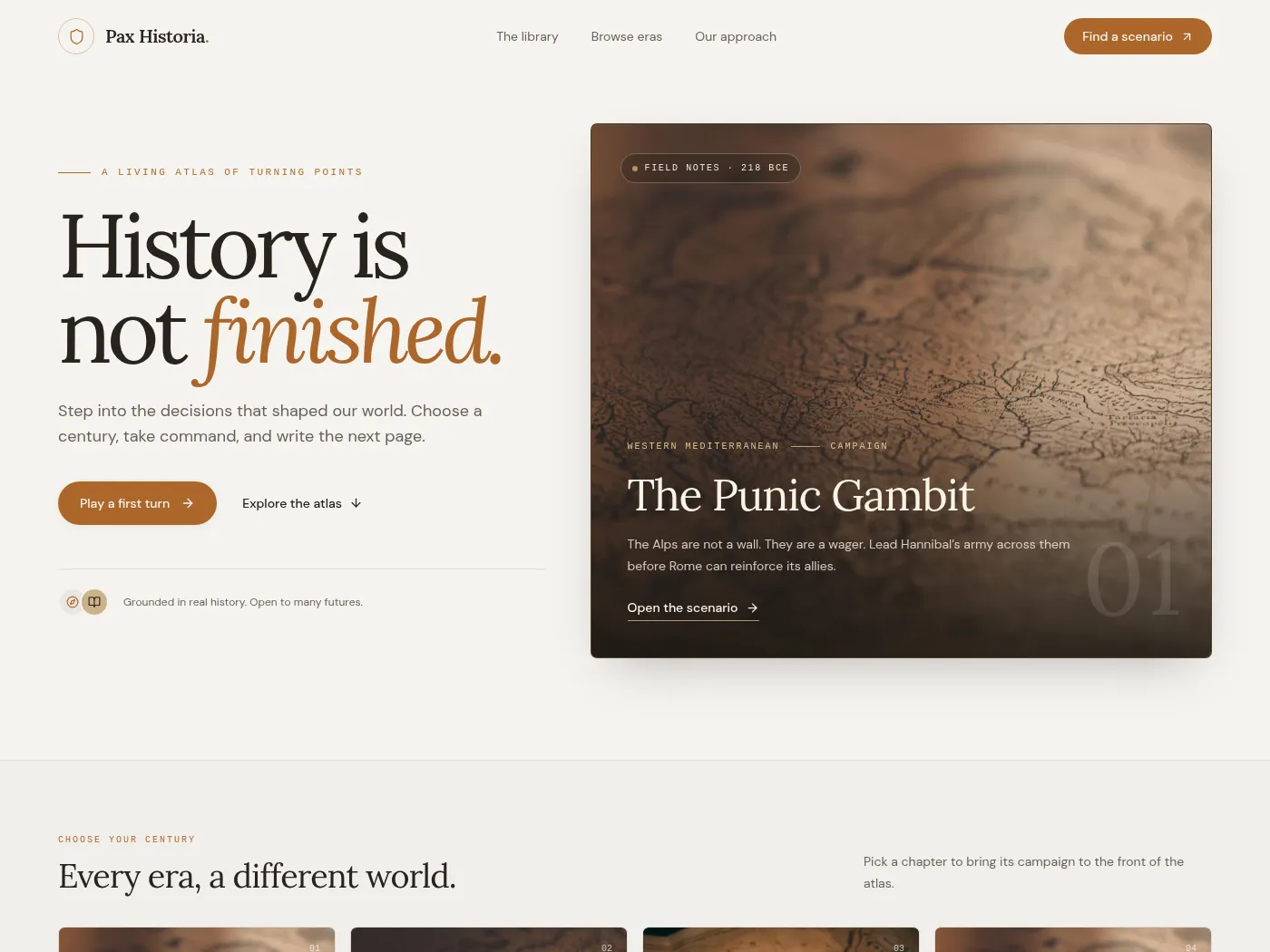 Pax Historia Game Hub
