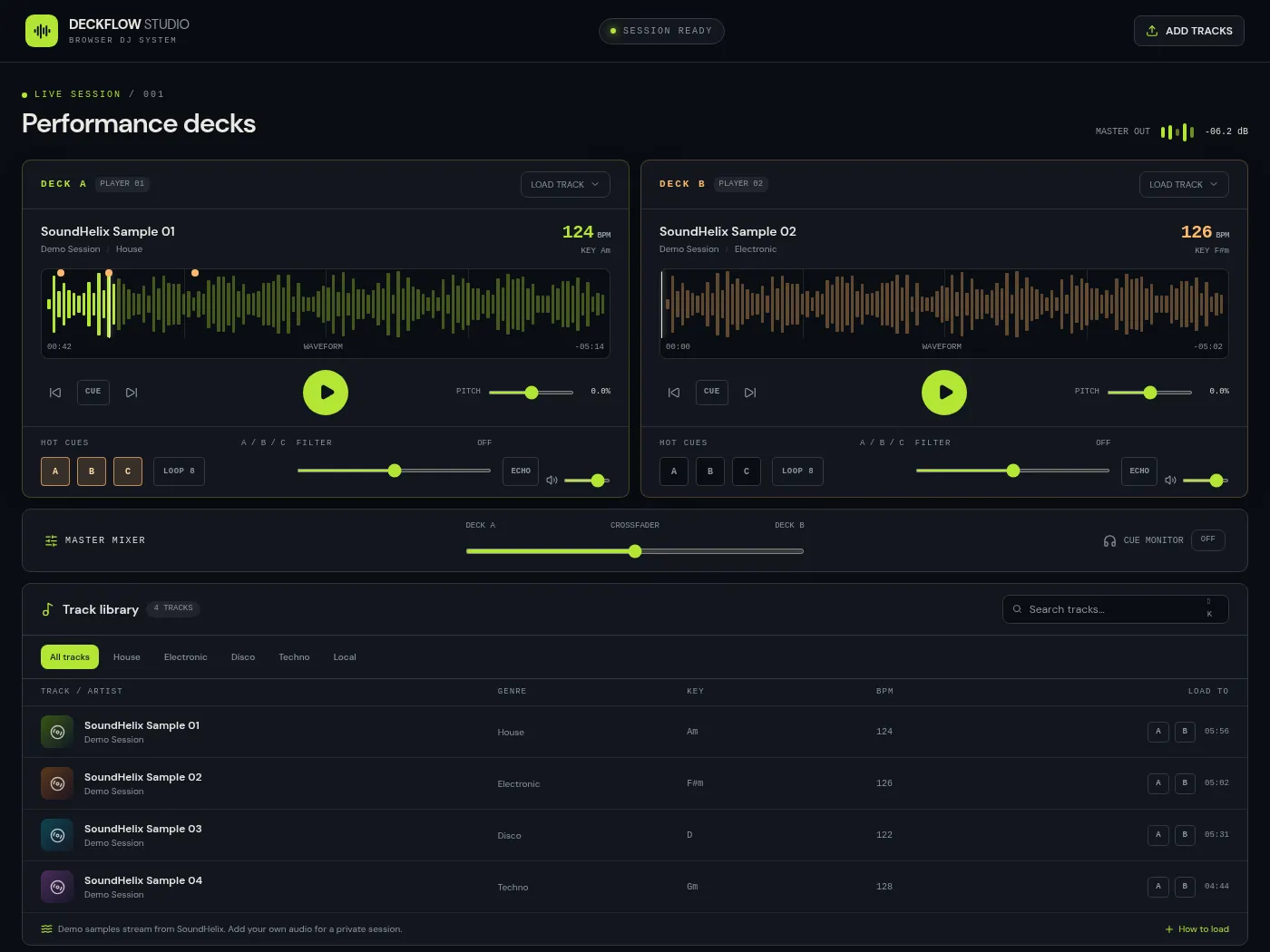 DeckFlow DJ Simulator