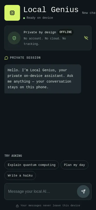 Local Phone AI Genius