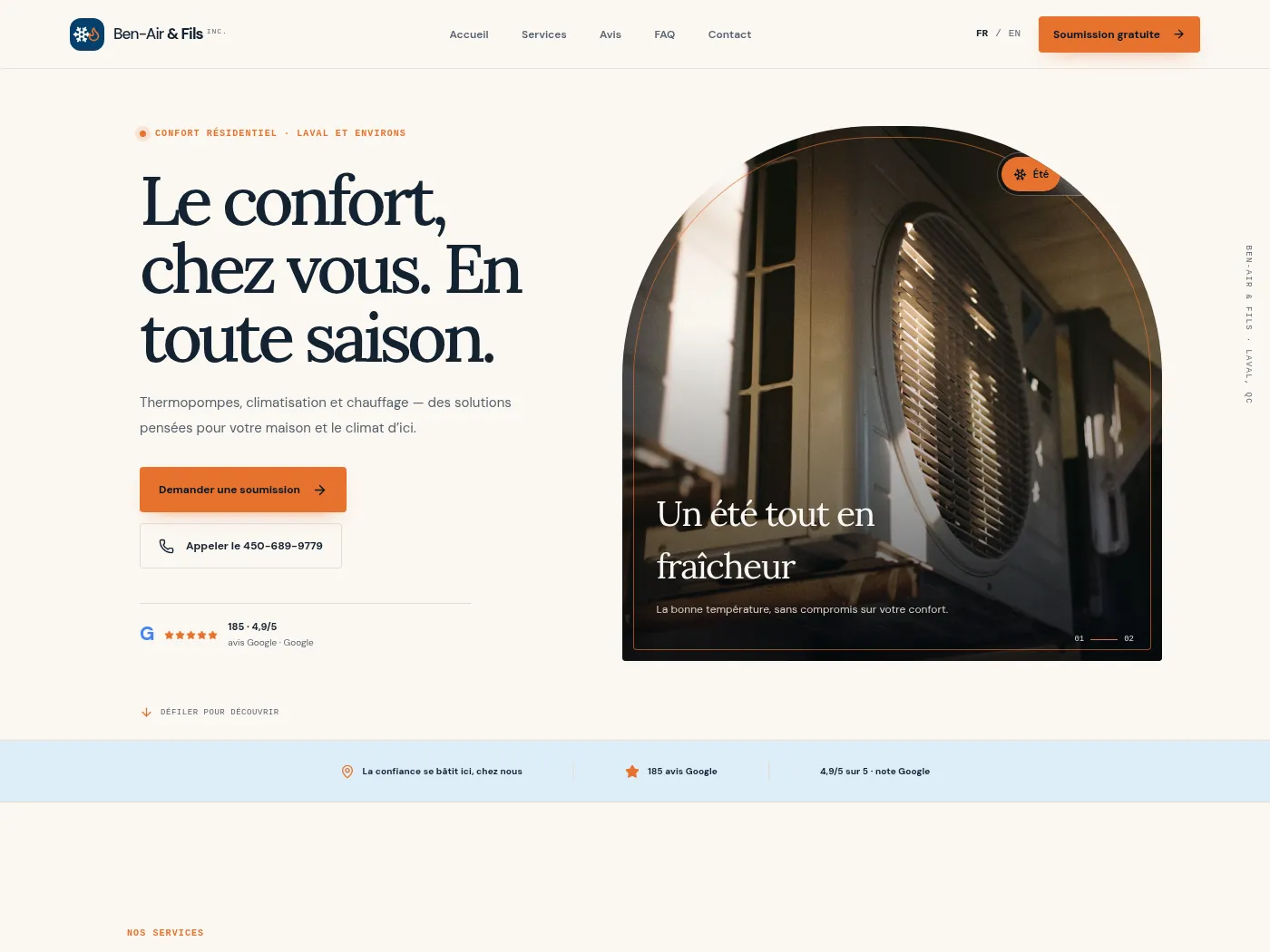 Ben-Air & Fils Pro Site