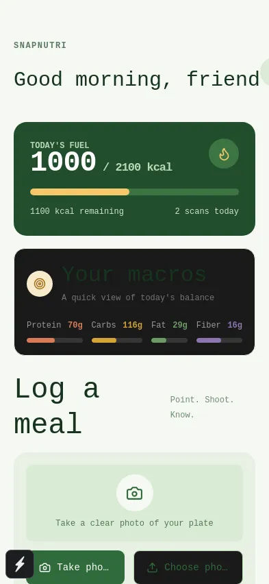 SnapNutri AI Tracker