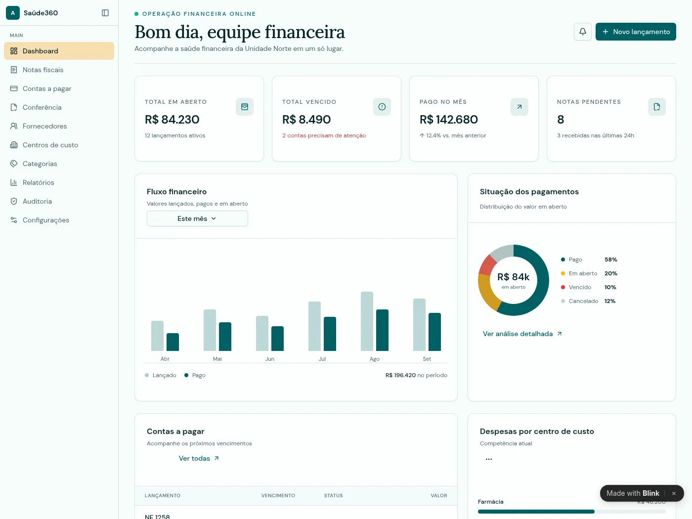 Saúde360 Finance Pro