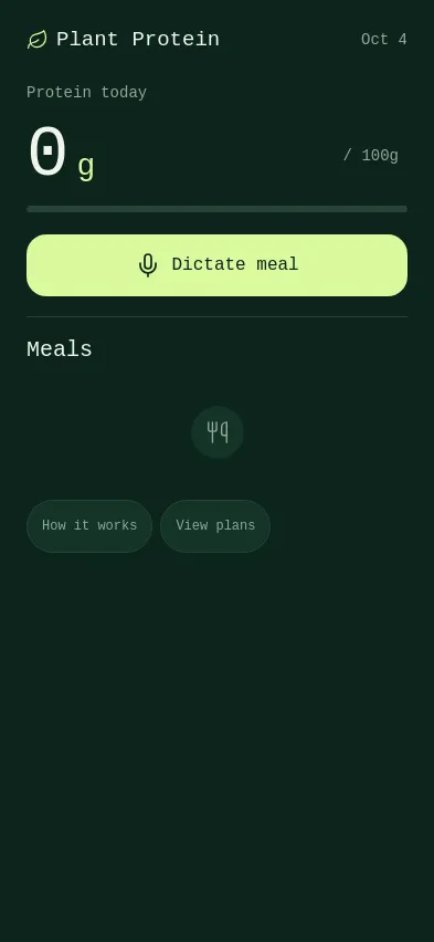 Plant Protein Voice Tracker