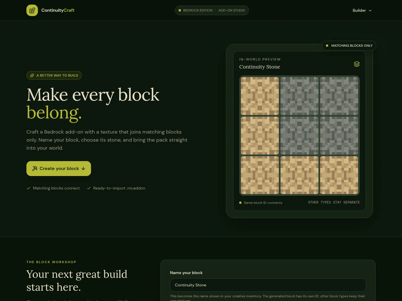ContinuityCraft Addon