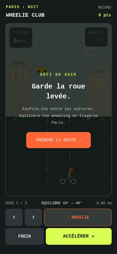 Paris Moto Wheelie Game
