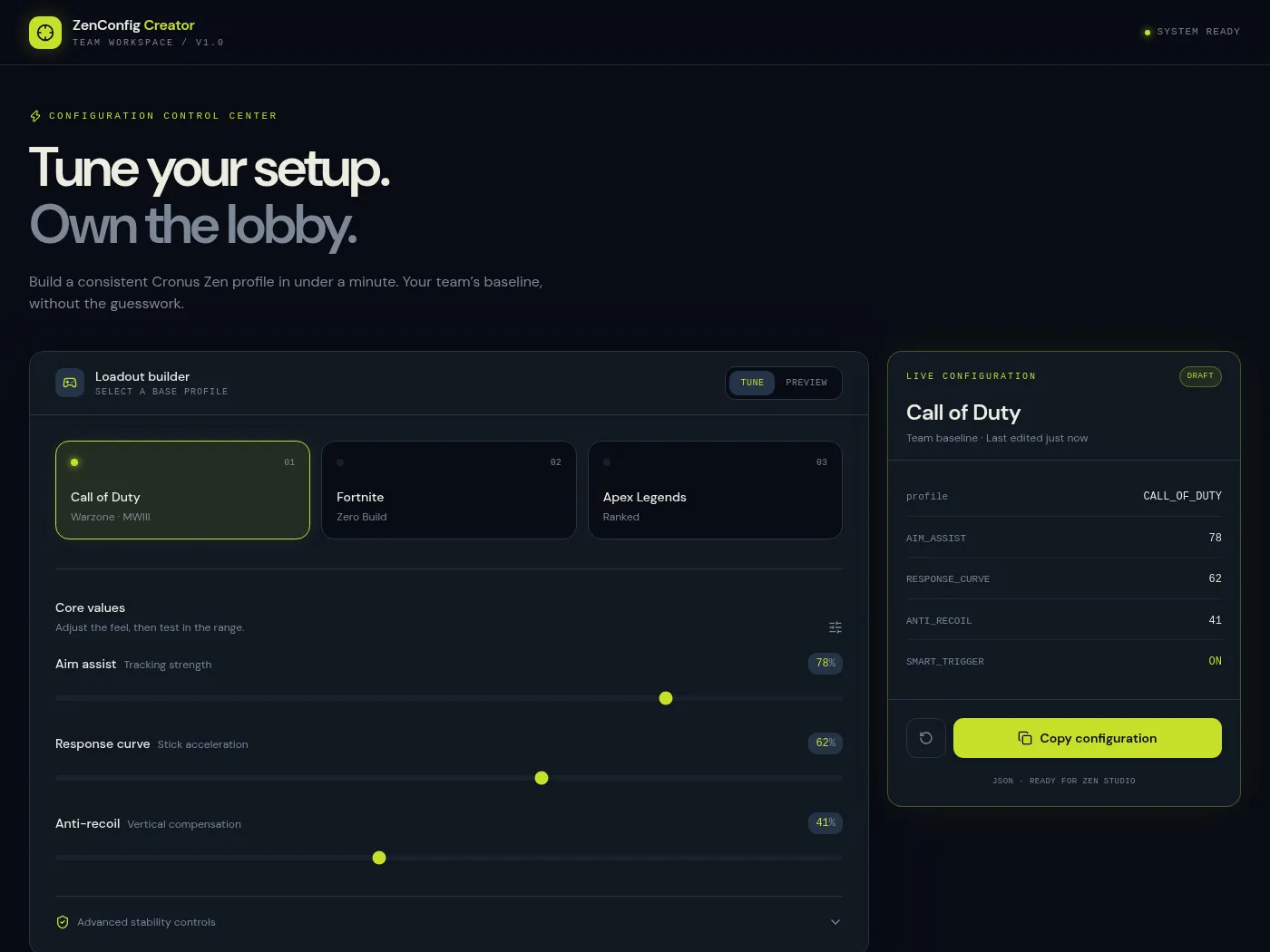 ZenConfig Creator