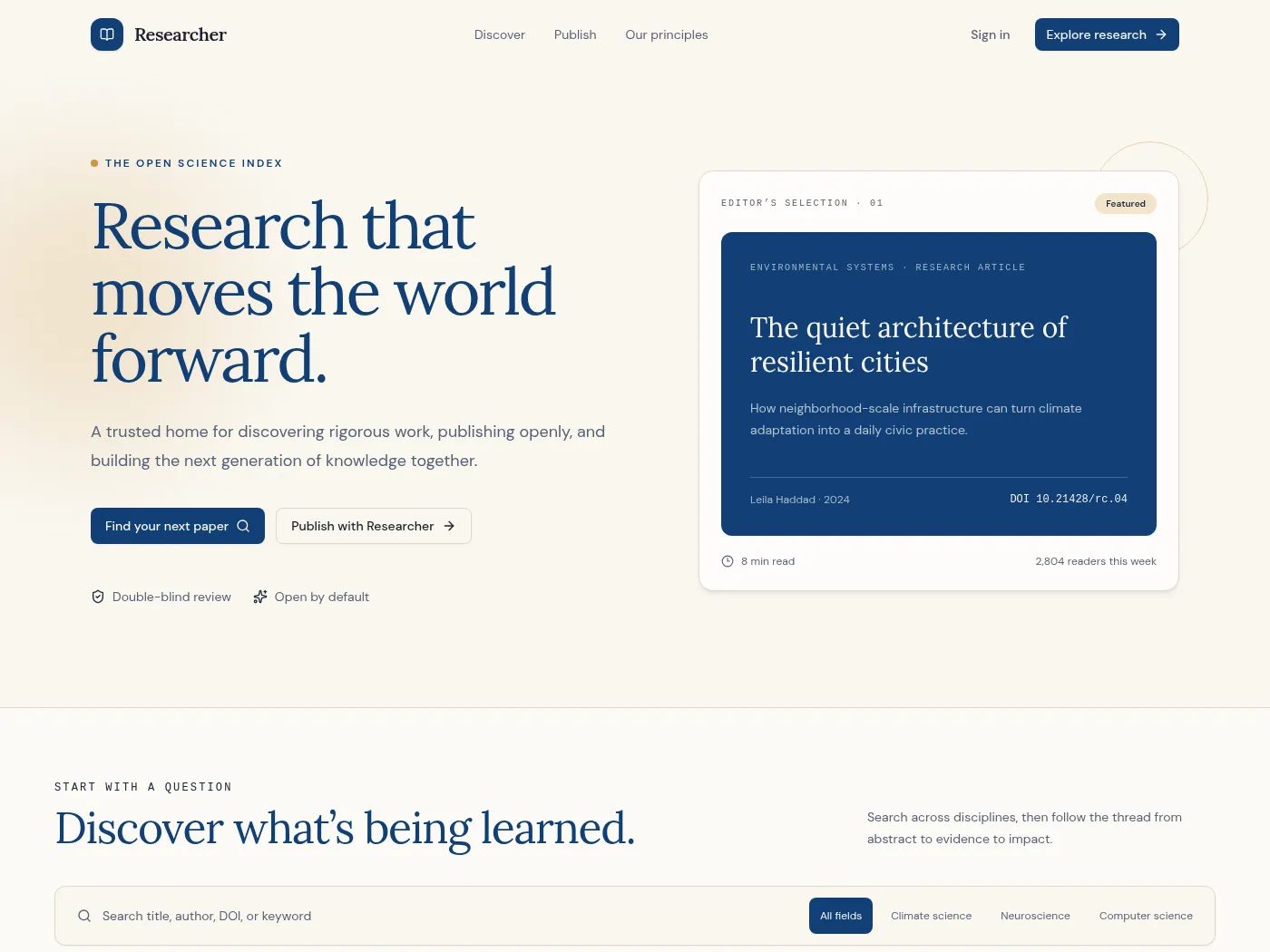 Researcher Science Platform