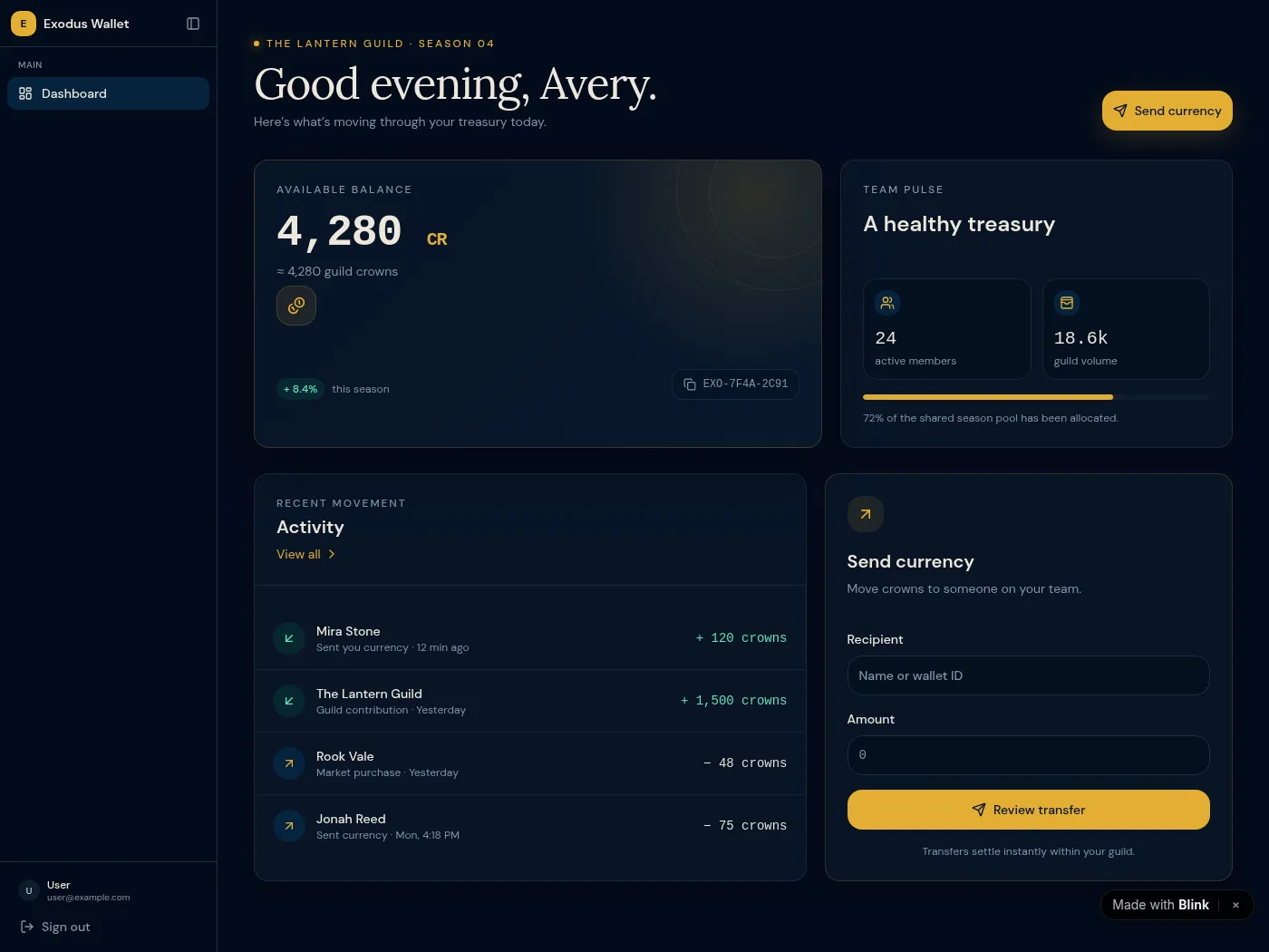 LARP Exodus Wallet