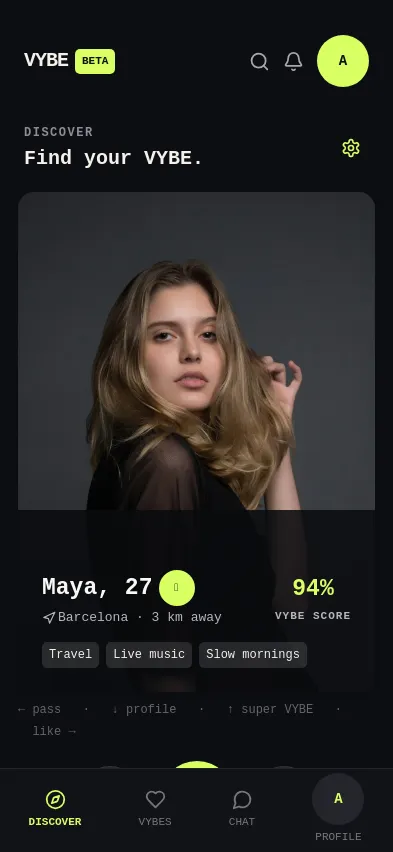 VYBE Dating Experience