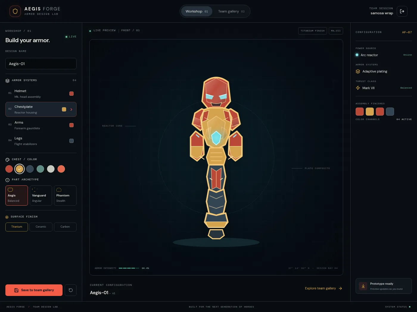Ironman Suit Designer