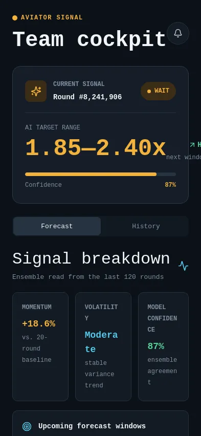 Aviator AI Signal Predictor