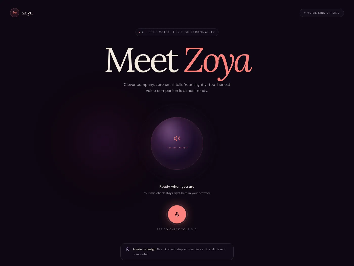 Zoya Voice AI Assistant