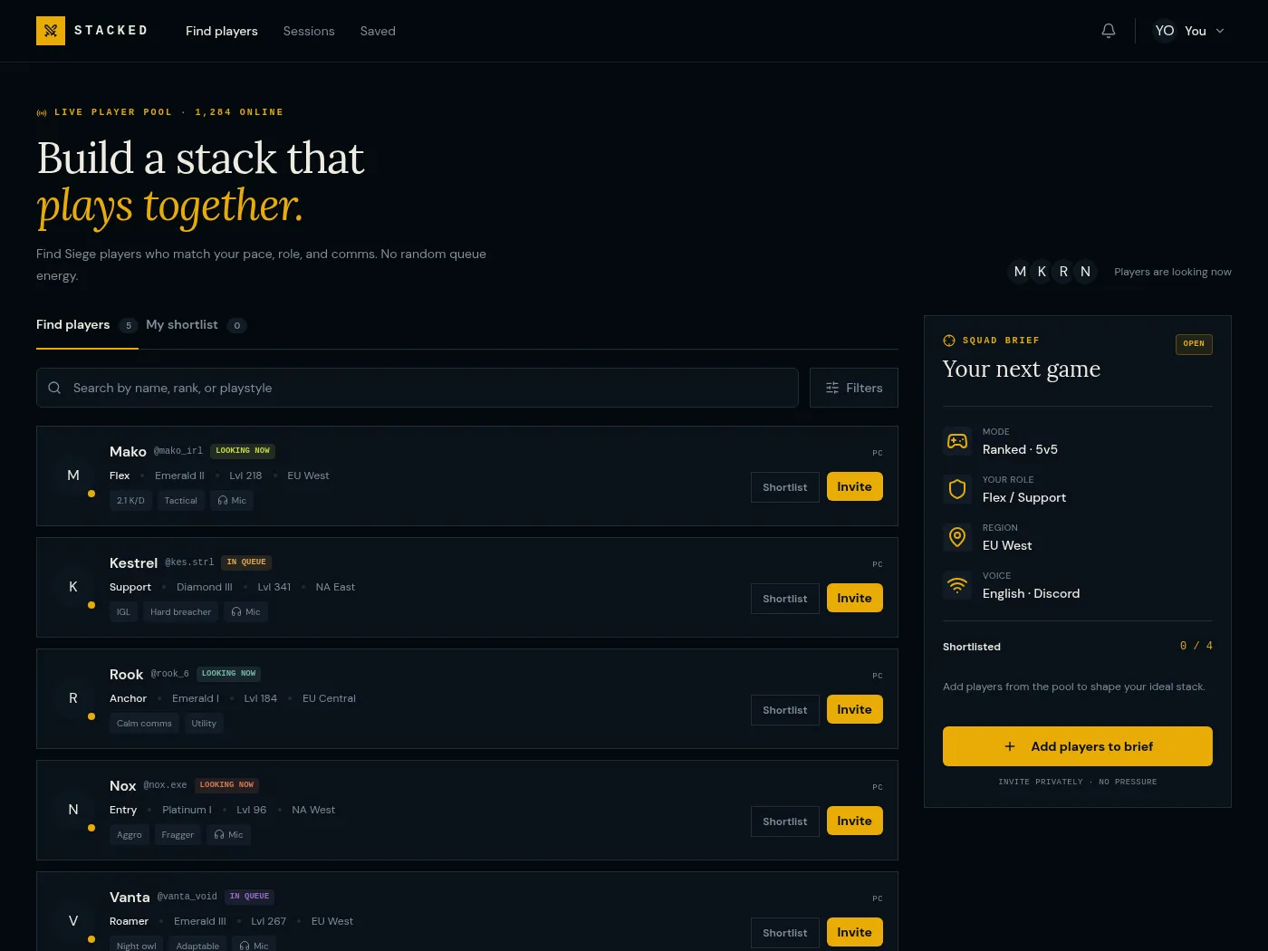 RS Siege Team Finder