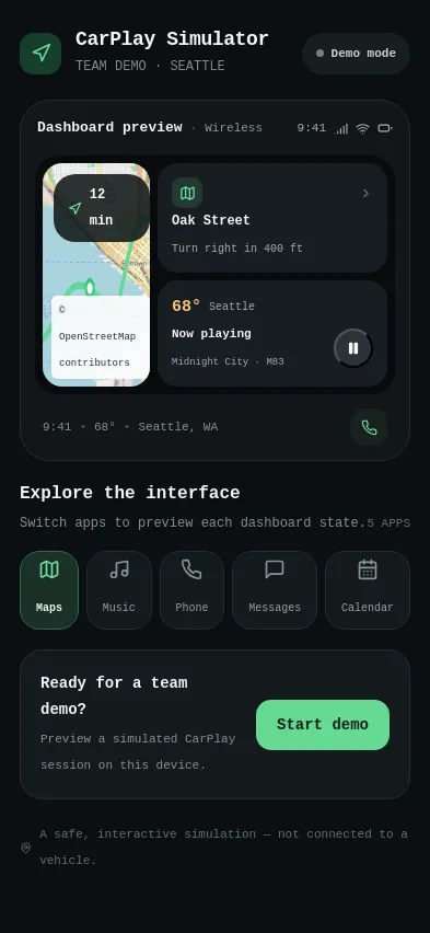 CarPlay Simulator Pro