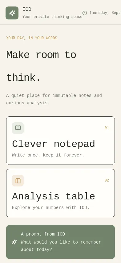 ICD Agentic Notepad