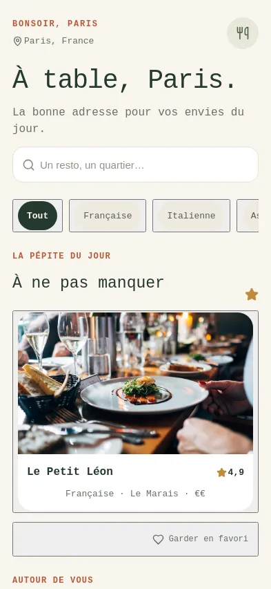 RestoFinder Mobile App