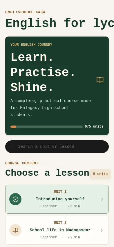 EnglishBook Mada Mobile