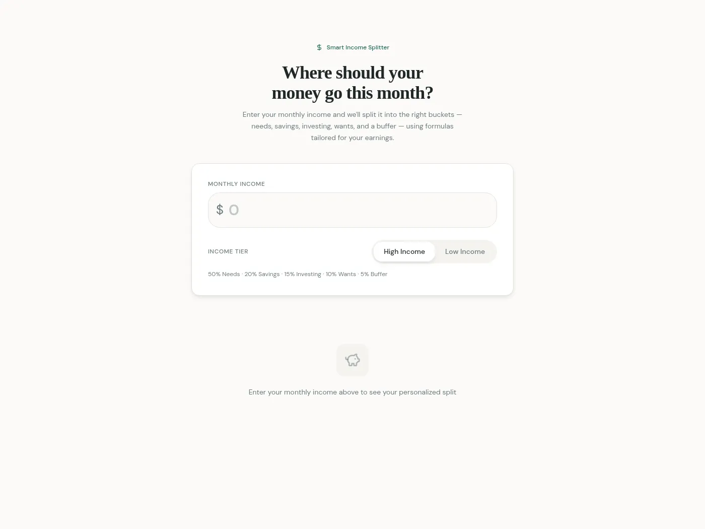 Smart Income Splitter