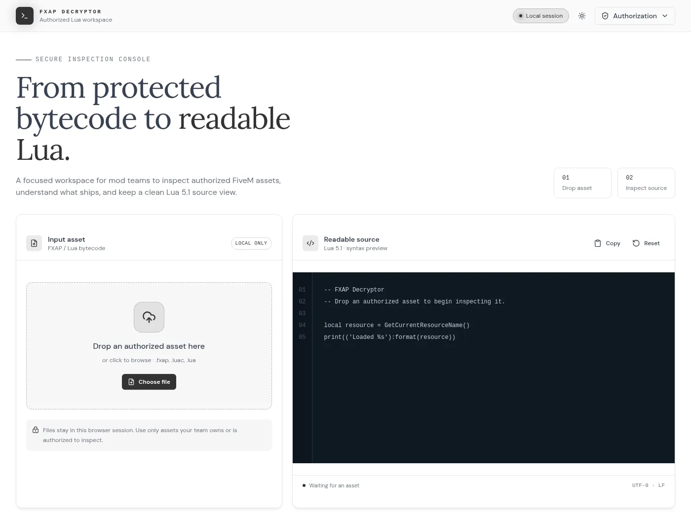 FXAP Decryptor Web