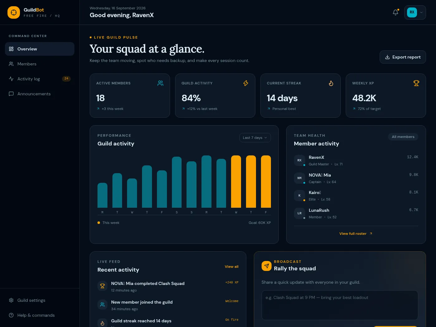 GuildBot for Free Fire