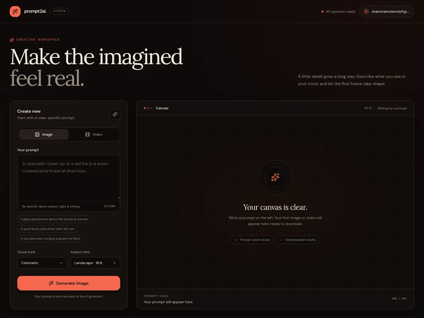 Prompt2AI Media Creator