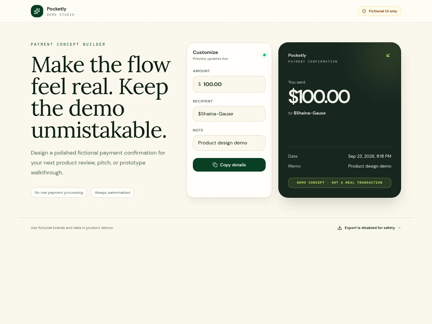 Chime Mock Screenshot Generator