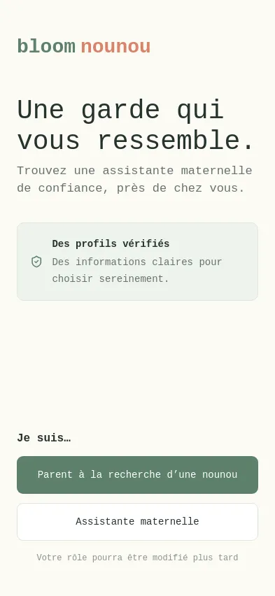 BloomNounou Mobile Connect