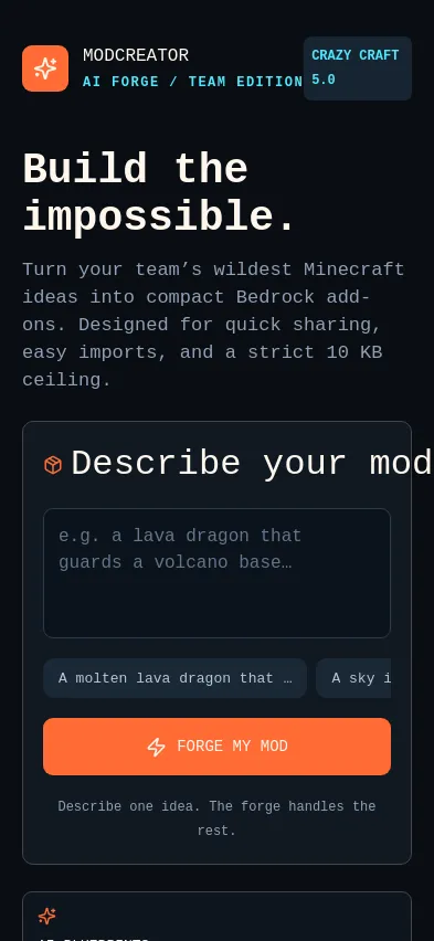 ModCreator AI Mobile